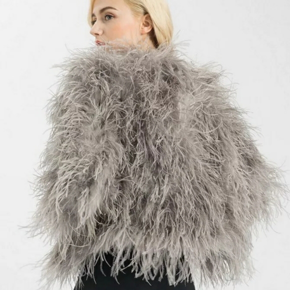 Jackets & Coats | Real Ostrich Feather Coat Handmade Order | Poshmark